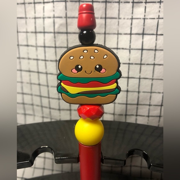 Handmade | Office | Cute Cheeseburger Custom Ink Pen | Poshmark